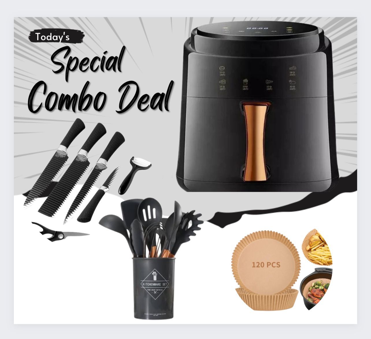 8 Litre Airfryer Combo - New Design – Elevation