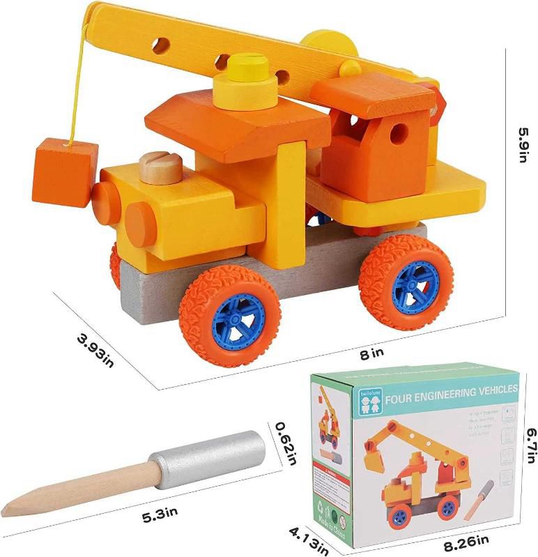 Wooden Construction Vehicle - Build Set – Elevation