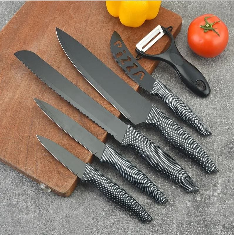 Wheat Straw Knife Set - Black – Elevation