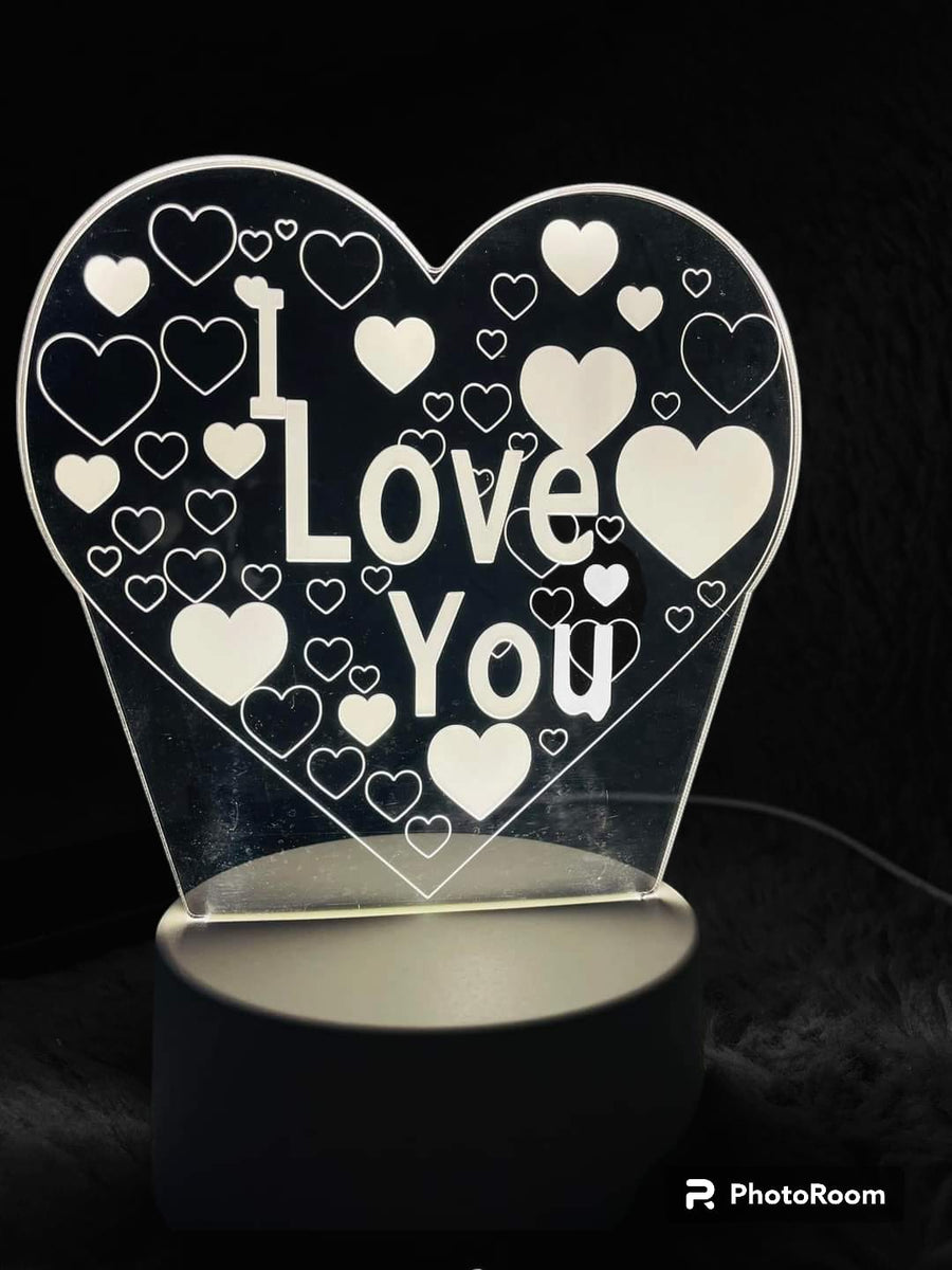 LED Personalised Perspex Light - A5 – Elevation
