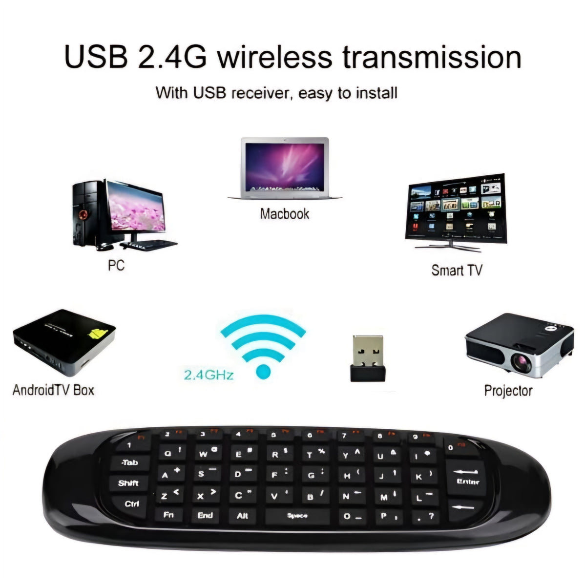 Wireless Air Mouse and Keyboard – Elevation
