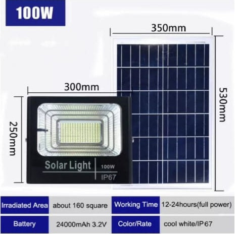Solar Flood Light 100 Watt – Elevation