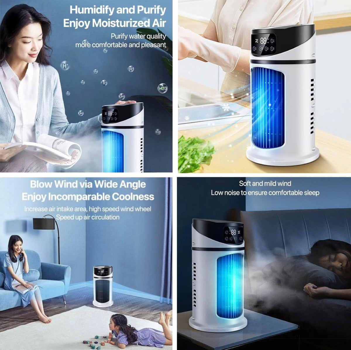 Mini Air Cooler with Touch Screen – Elevation