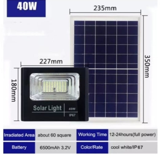 Solar Flood Light 40 Watt – Elevation